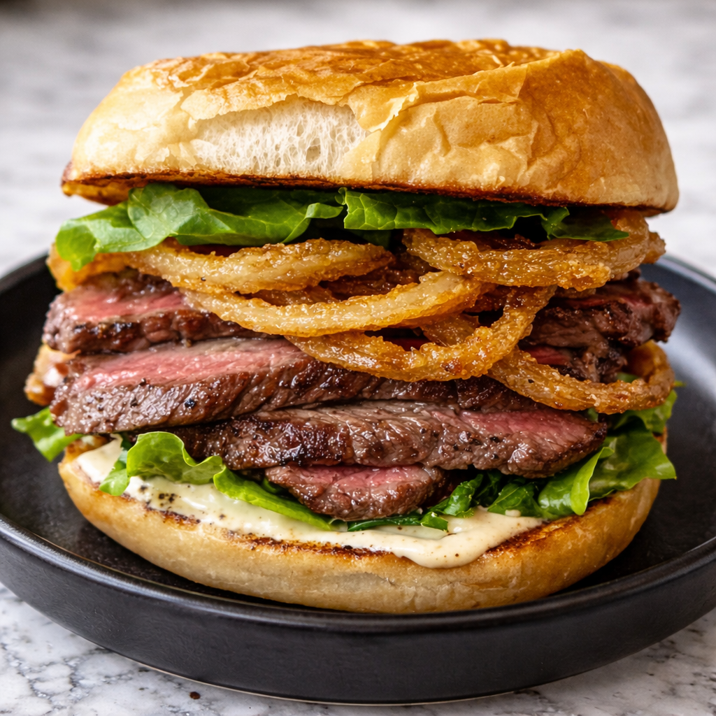 Classic Crispy Onion Steak Sandwich: A Comfort Food Favorite with ...